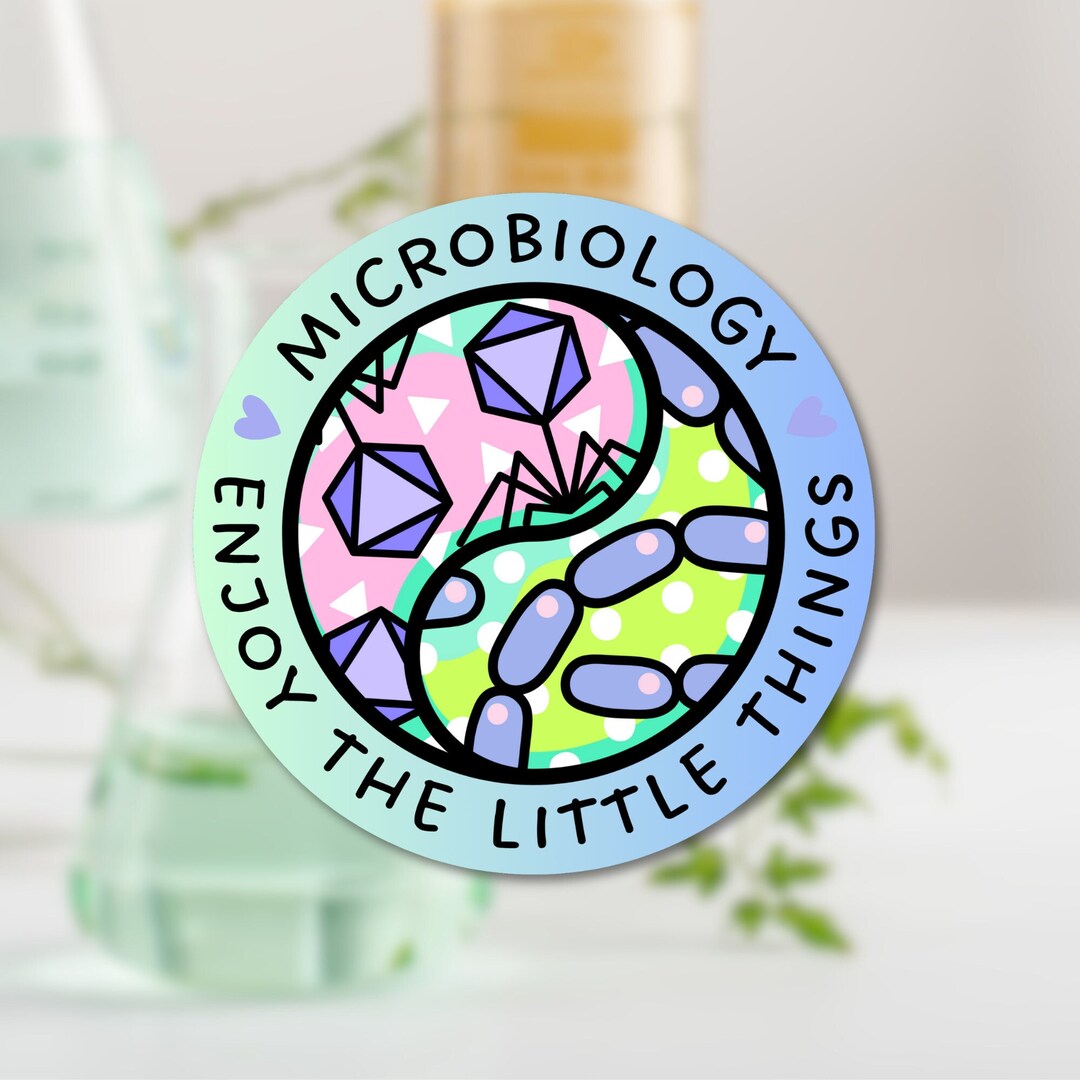 Microbiology Sticker: Cute Bacteria in Pastel Aesthetic - Etsy