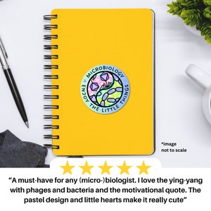 Microbiology Sticker: Cute Bacteria in Pastel Aesthetic, Biology ...