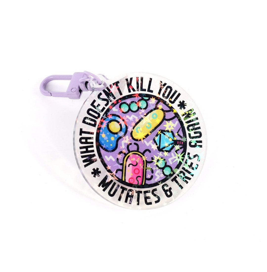 Cute Bacteria Acrylic Key Chain. Gifts for Scientists, Teachers or ...