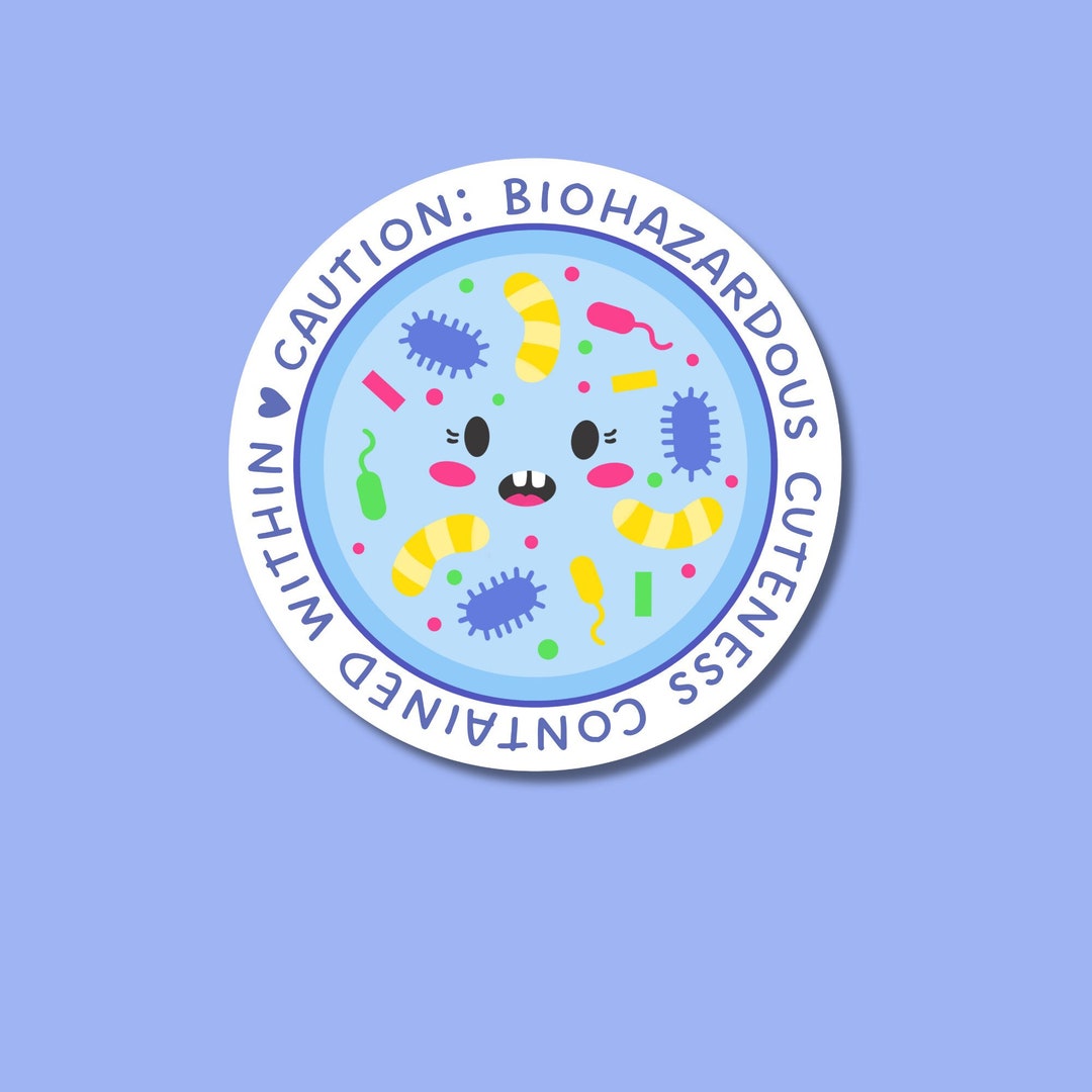 Microbiology Sticker, Petri Dish, Biology Teacher Gift, Pastel Lab ...