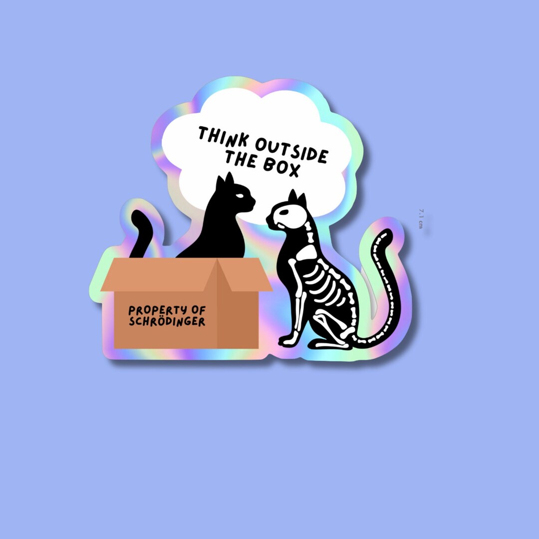 Quantum Physics Joke Sticker, Schrodinger's Cat, Dead or Alive ...