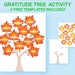 Gratitude Tree Activity Printable With Leaves, Kids Mindfulness ...