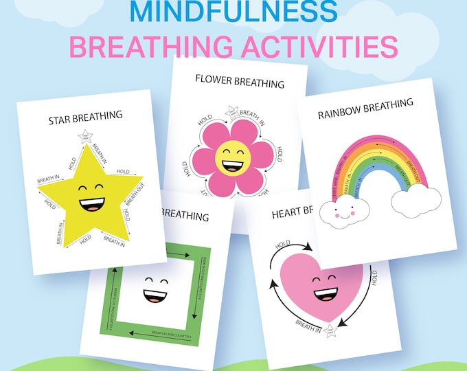 Finger Tracing Deep Breathing Exercise Kids, Mindful Activity Calm Down ...