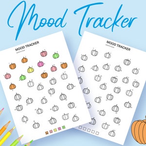 Mood Tracker Bundle Printable, 12 Designs Emotions Tracker Digital ...