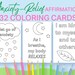 Positive Affirmation Coloring Cards for Kids, Coloring Pages, Kindness ...