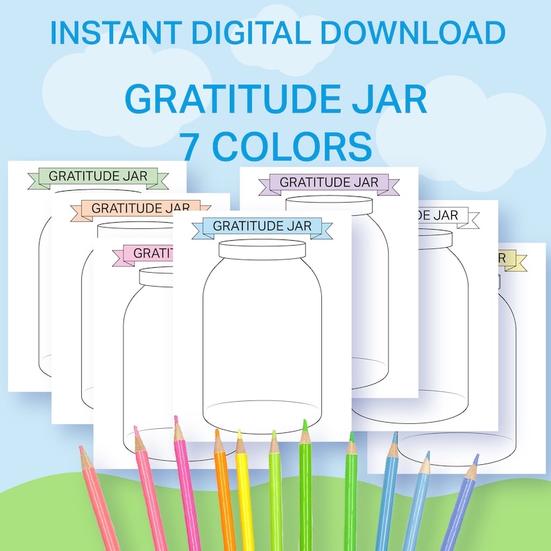 Gratitude Jar Printable, Mindfulness Activity Counselor Play Therapy ...
