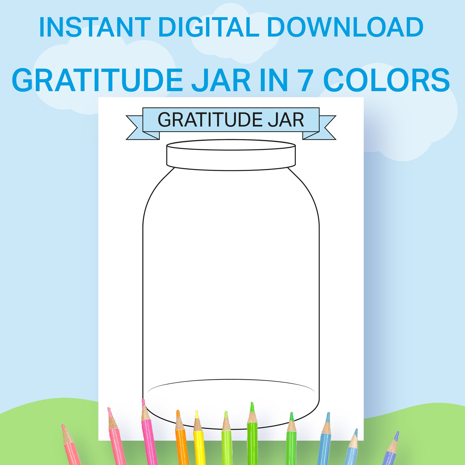 Gratitude Jar Printable, Mindfulness Activity Counselor Play Therapy ...
