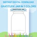 Gratitude Jar Printable, Mindfulness Activity Counselor Play Therapy ...