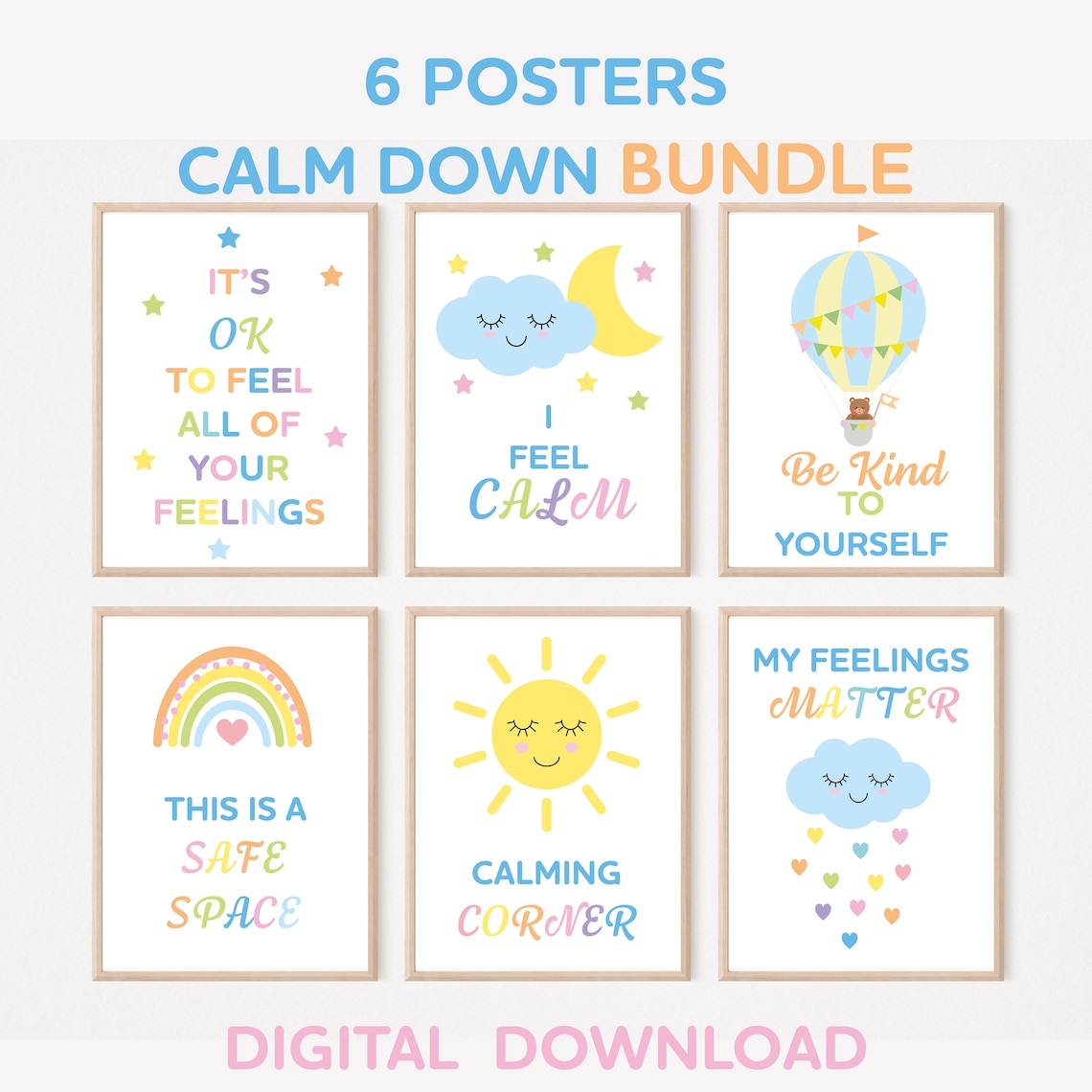 Calm Down Corner Poster Bundle Printable Mental Health - Etsy UK
