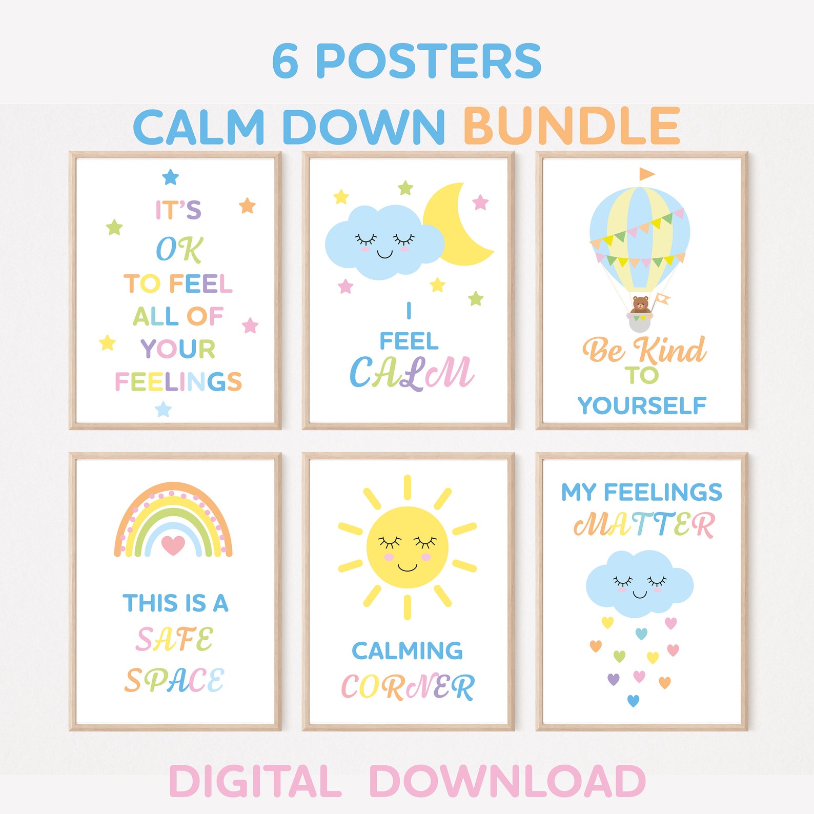 Calm Down Corner Poster Bundle Printable Mental Health - Etsy UK