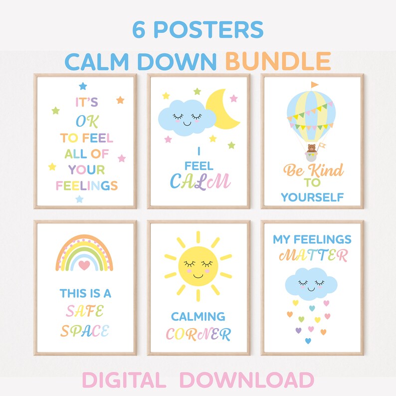 Calm Down Corner Poster Bundle Printable Mental Health - Etsy UK