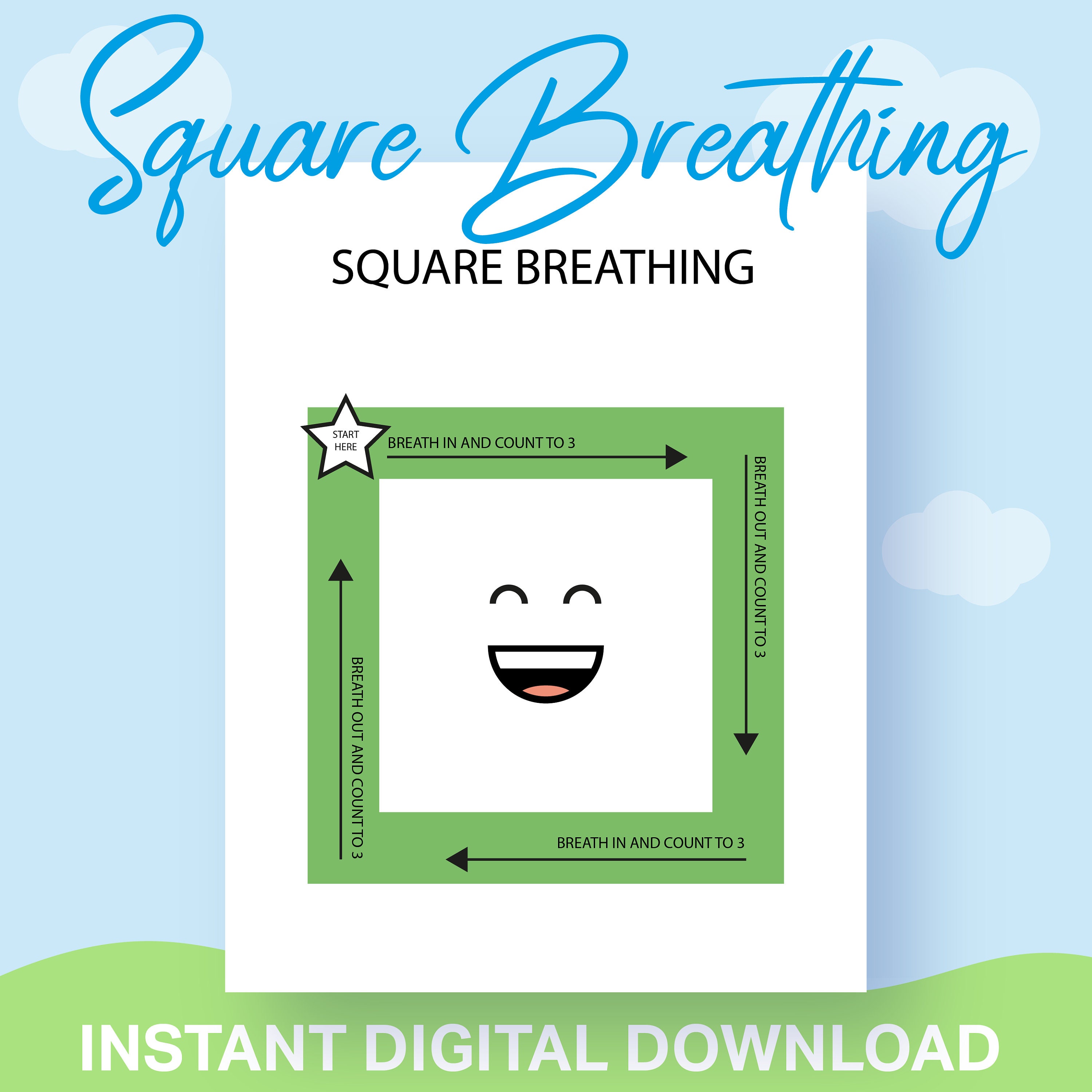 Finger Tracing Deep Breathing Exercise Kids, Mindful Activity Calm Down ...