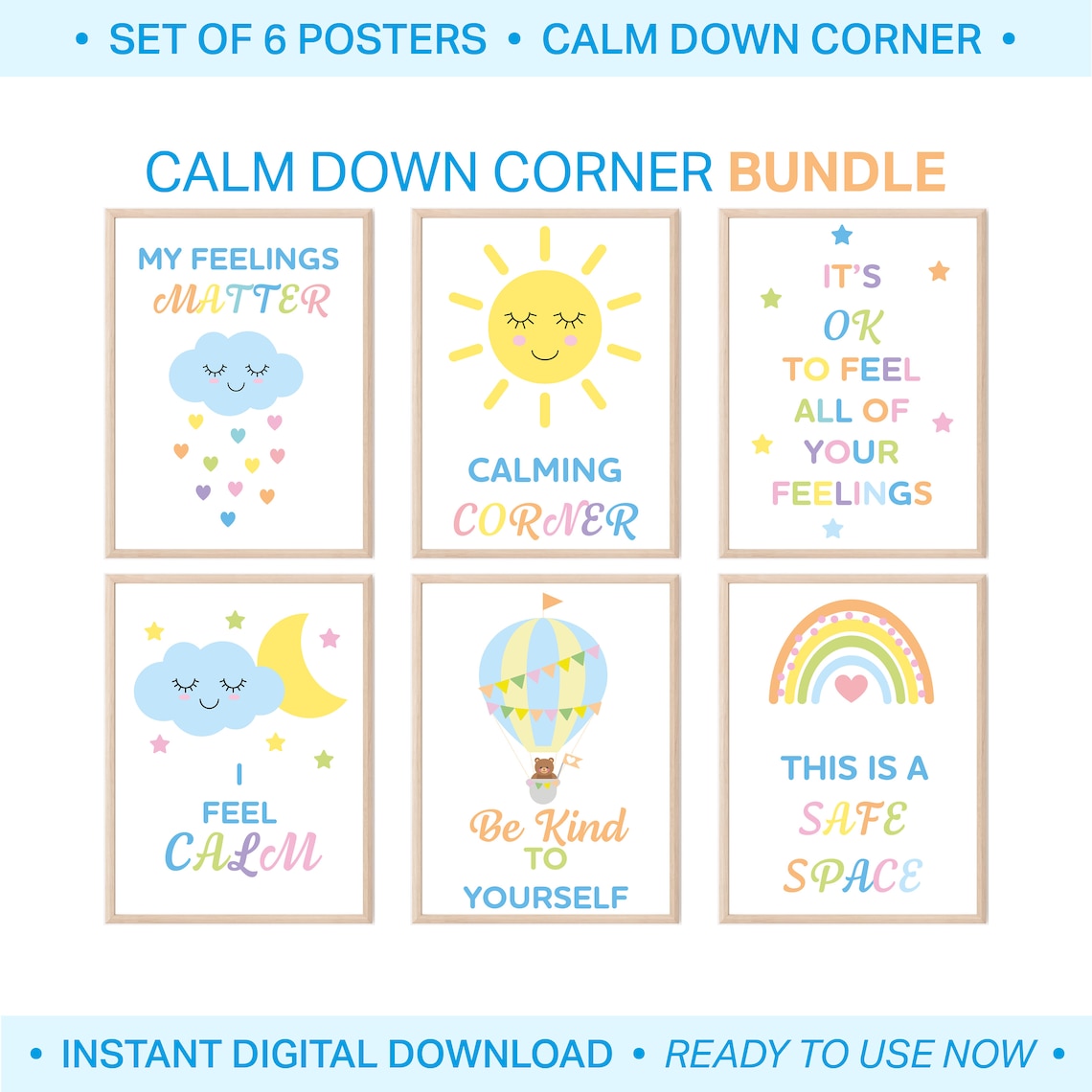 Calm Down Corner Poster Bundle Printable Mental Health - Etsy UK