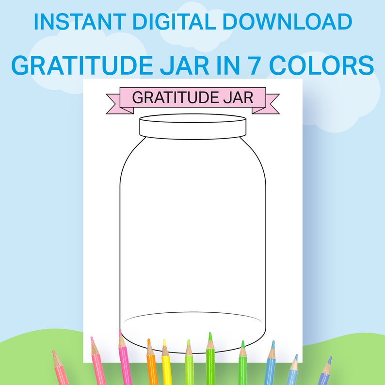 Gratitude Jar Printable, Mindfulness Activity Counselor Play Therapy ...