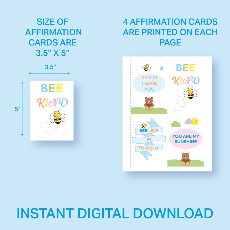 Printable Lunchbox Notes for Kids, Positive Mindfulness Affirmation ...