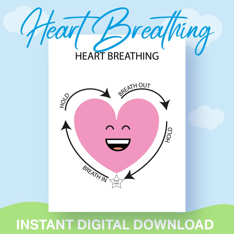 Finger Tracing Deep Breathing Exercise Kids, Mindful Activity Calm Down ...