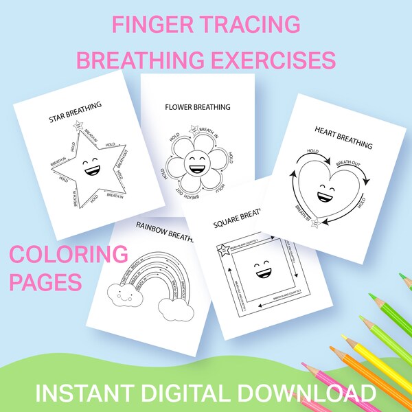 Mindfulness Exercises for Coloring - Etsy
