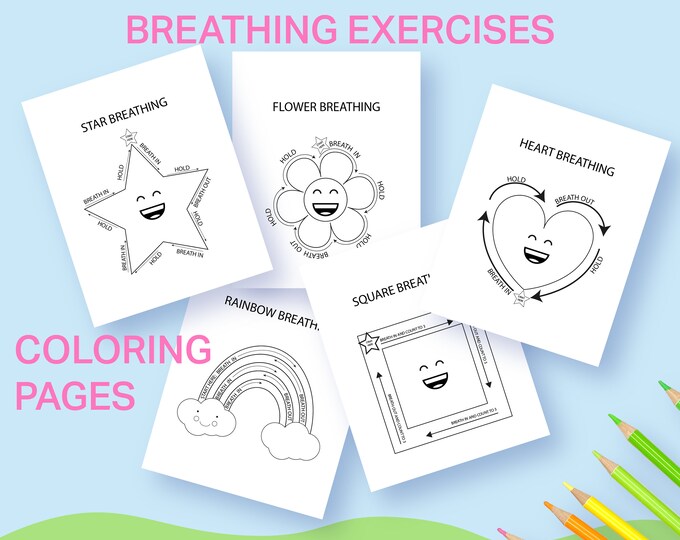 Finger Tracing Breathing Exercises Coloring Pages for Kids, Star ...