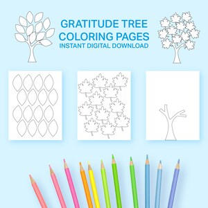 Gratitude Tree Activity Printable With Leaves, Kids Mindfulness ...