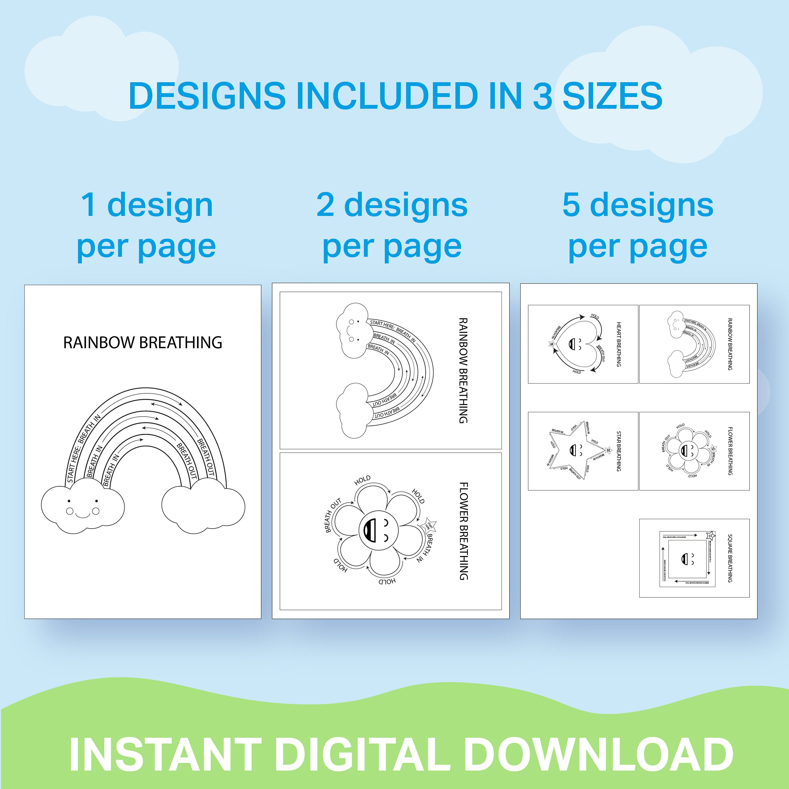 Finger Tracing Breathing Exercises Coloring Pages for Kids, Star ...