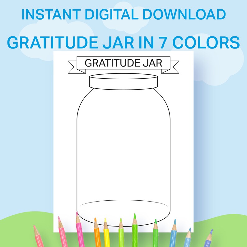Gratitude Jar Printable, Mindfulness Activity Counselor Play Therapy ...