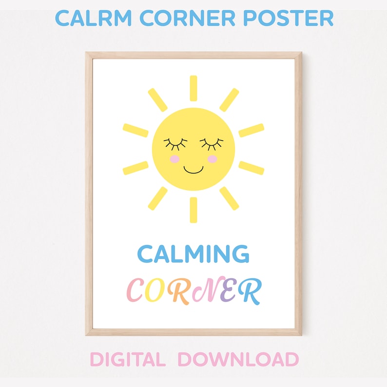 Calm Down Corner Poster Bundle Printable Mental Health Etsy Uk