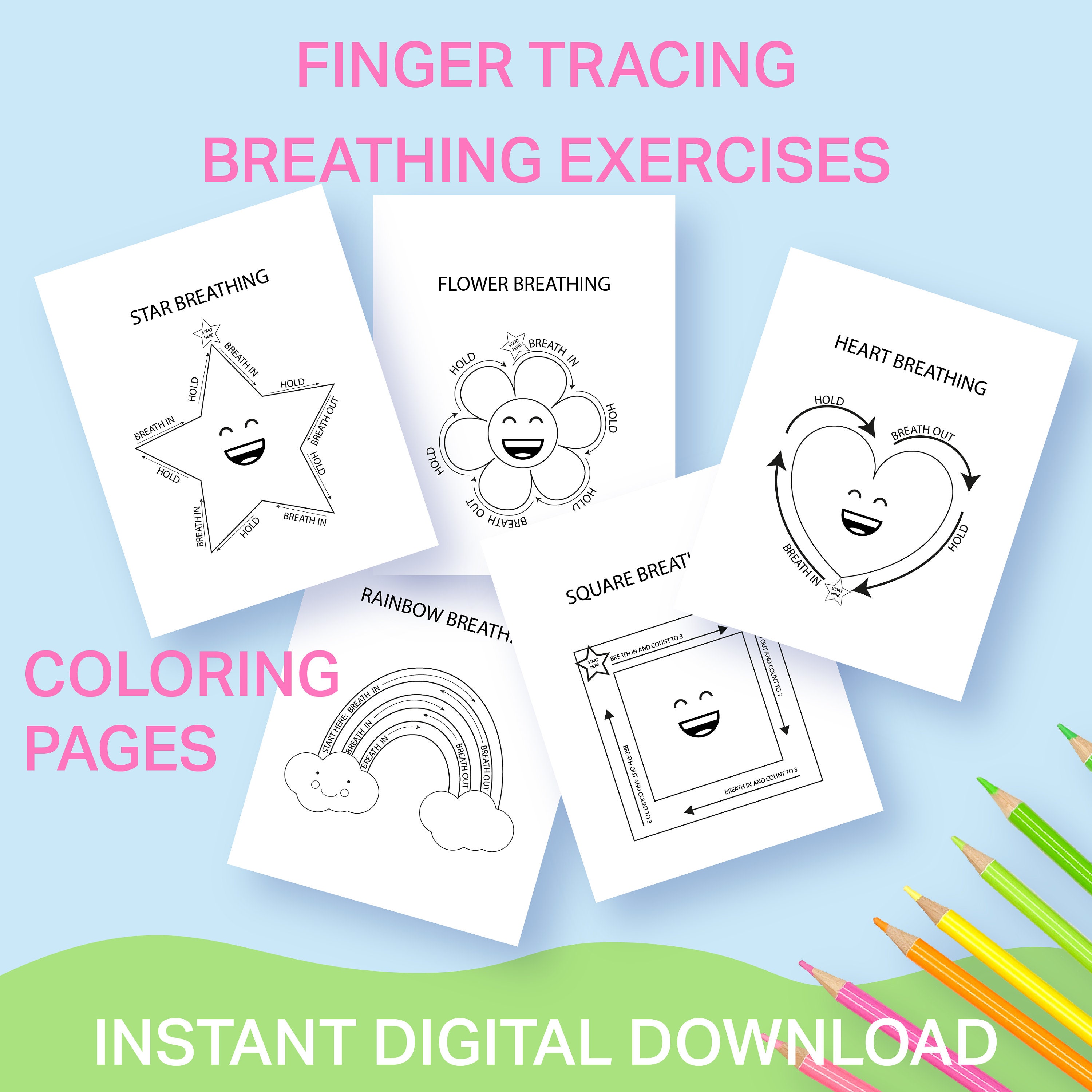 Breathing Exercises for Kids, Star Breathing Technique, Positive ...