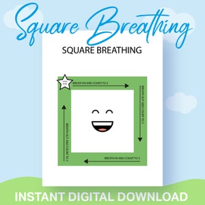 Finger Tracing Deep Breathing Exercise Kids, Mindful Activity Calm Down ...