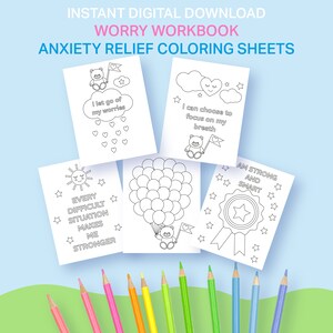Worry Workbook for Kids, Anxiety Relief for Children Coping Skills, CBT ...