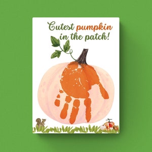 Pumpkin Patch Handprint Craft Template-printable-art Parent Gift ...