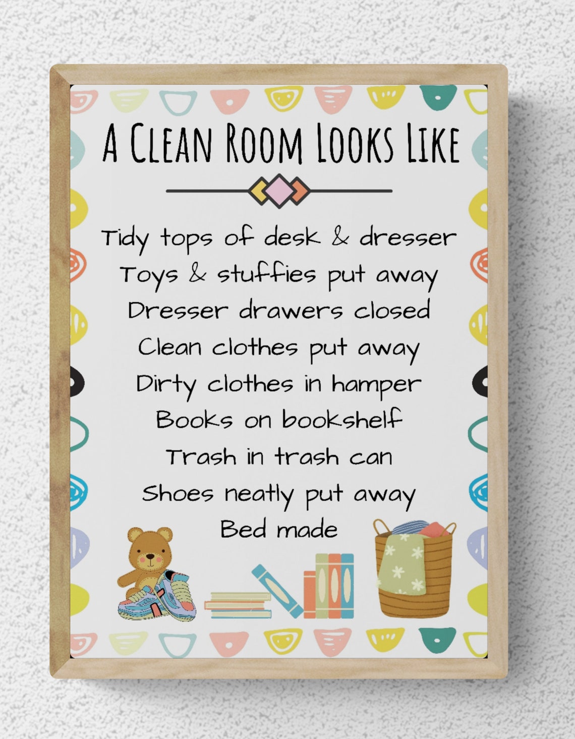 Print-at-home Kids Room Cleaning Guide Printable-family | Etsy