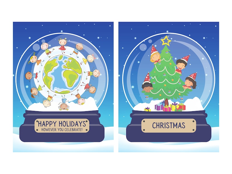 Snowglobe Winter Holiday Bulletin Board Kit-set-classroom - Etsy