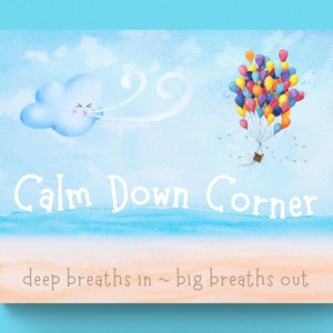 SET of 4 POSTERS in 4 SIZES! Calm Down Corner Ocean Themed Classroom ...