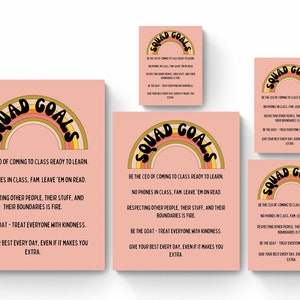 5 Sizes-funny Class Rules Sign-teen Slang-middle Junior High School ...