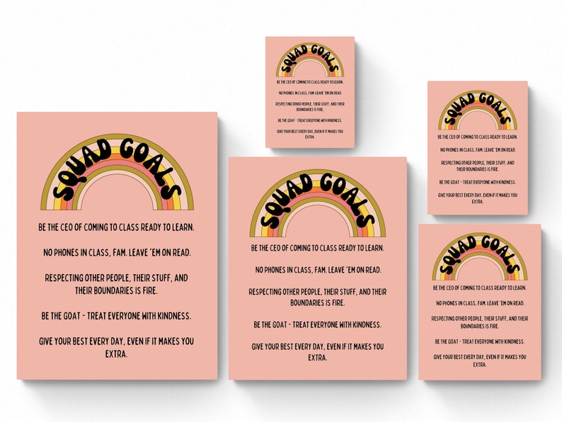 5 Sizes-funny Class Rules Sign-teen Slang-middle Junior High - Etsy