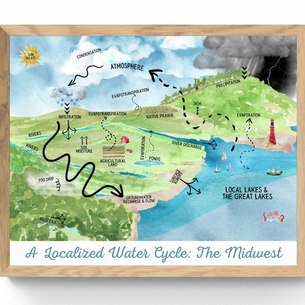 Water Cycle Poster - Etsy