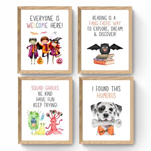 SET of 4 POSTERS in 4 SIZES Halloween Fall Themed Elementary Classroom ...