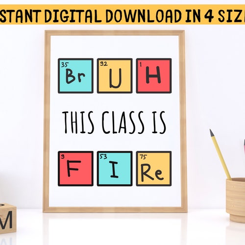 Funny Classroom Decor Print-chemistry Poster-periodic Table - Etsy