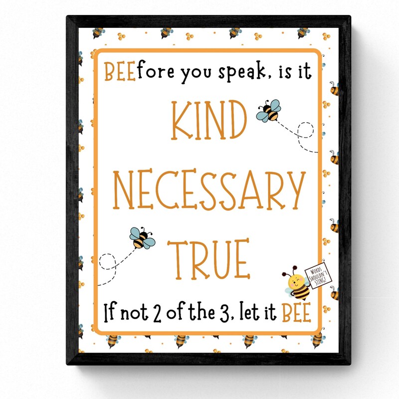 Bee Kind Printable - Etsy