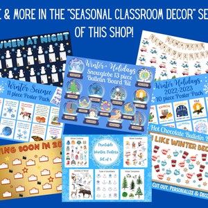 Winter Bulletin Board Kit-classroom Decor Set-personalized Bundle-hot ...