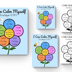 Five Senses Grounding Printables Bundle-classroom Calm-mindfulness Kids ...