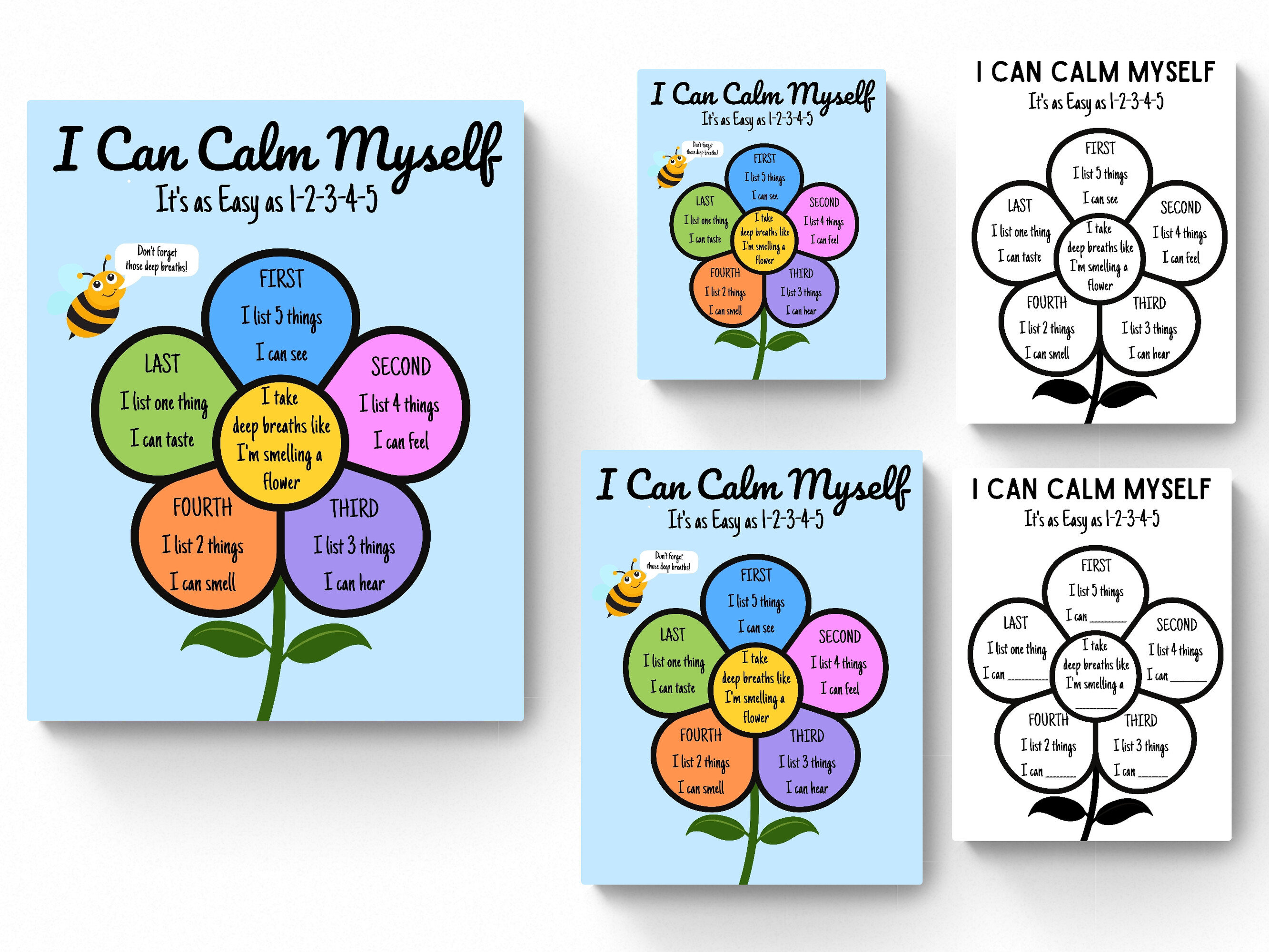 Five Senses Grounding Printables Bundle-classroom - Etsy Canada