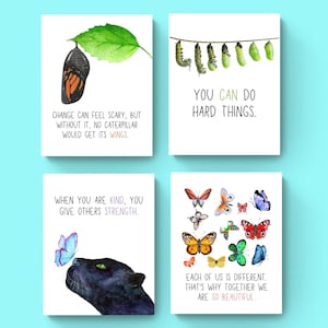 SET of 4 POSTERS in 4 SIZES! Butterfly Nature Themed Classroom Decor ...