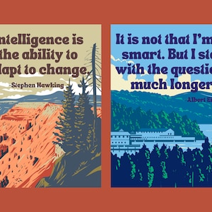Set of 6 POSTERS in 3 SIZES! National Parks Themed Motivational ...