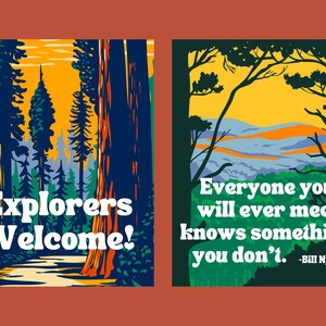 Set of 6 POSTERS in 3 SIZES! National Parks Themed Motivational ...