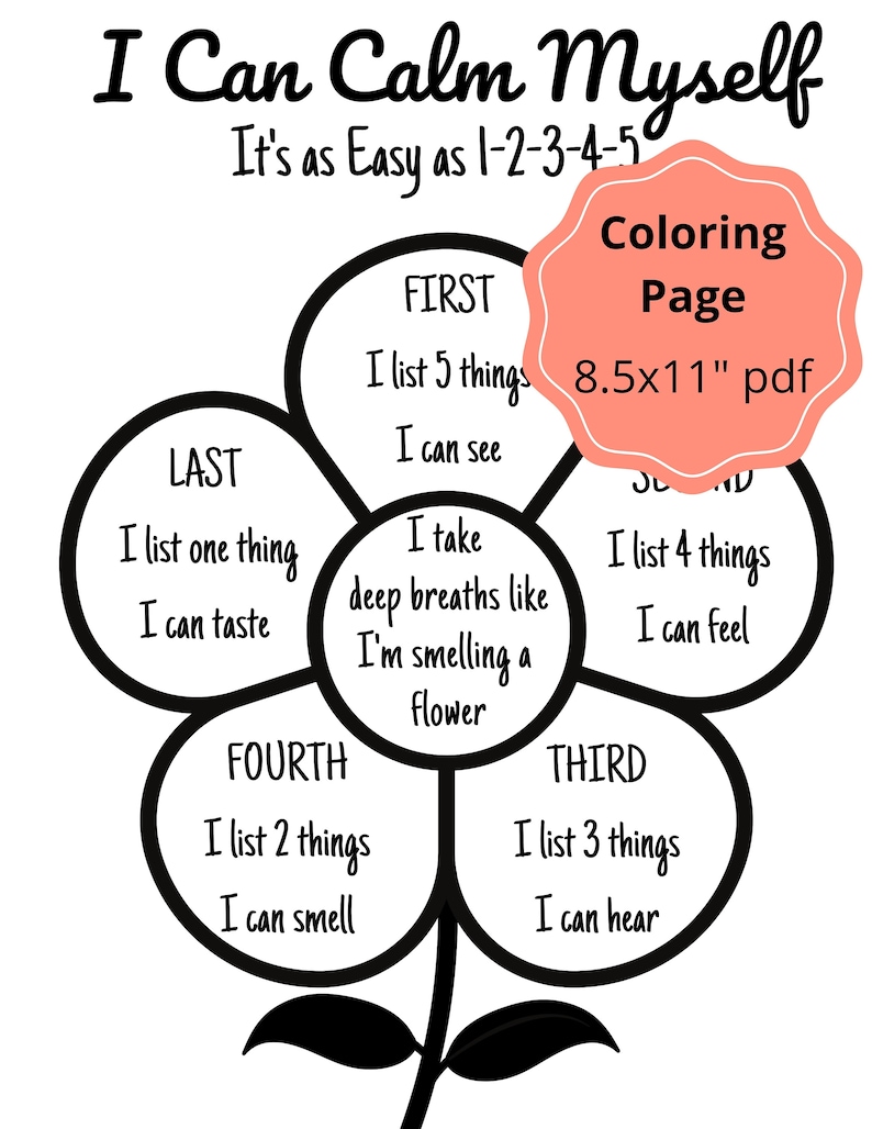 Five Senses Grounding Printables Bundle-classroom Calm-mindfulness Kids ...