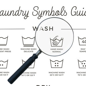 Laundry Symbols Guide Printable-laundry Room Decor-home Organization ...