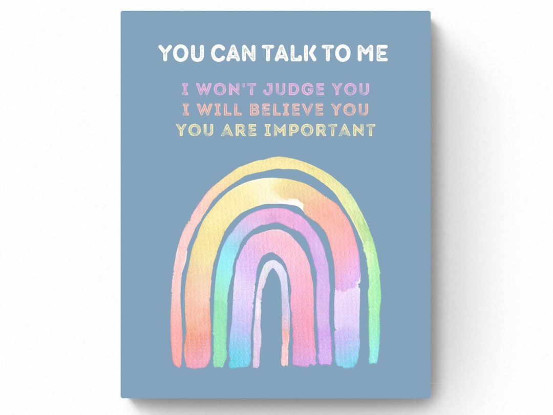 5 Sizes-you Can Talk to Me Print-guidance Counselor Therapy Classroom ...