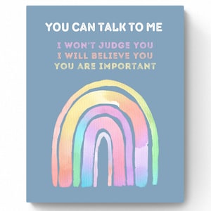 5 Sizes-you Can Talk to Me Print-guidance Counselor Therapy Classroom ...