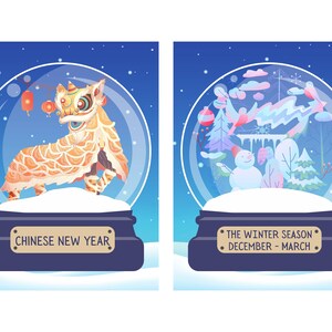 Snowglobe Winter Holiday Bulletin Board Kit-set-classroom - Etsy
